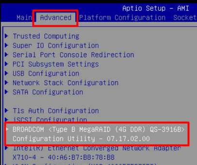 [UCP CI] DS220 G2 OS HDD를 BIOS로 Config 초기화 방법(MegaRAID QS-3916B) - UCP - Hitachi Configuration Tool